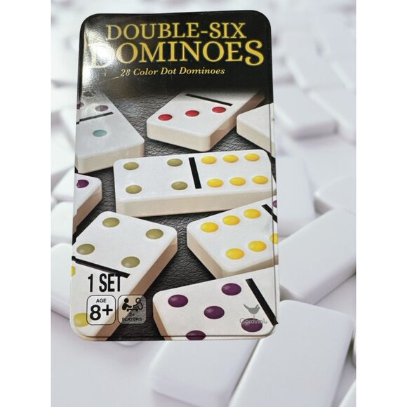 Cardinal | Games | Cardinal Doublesix Dominoes Set 28 Color Dot Tiles ...
